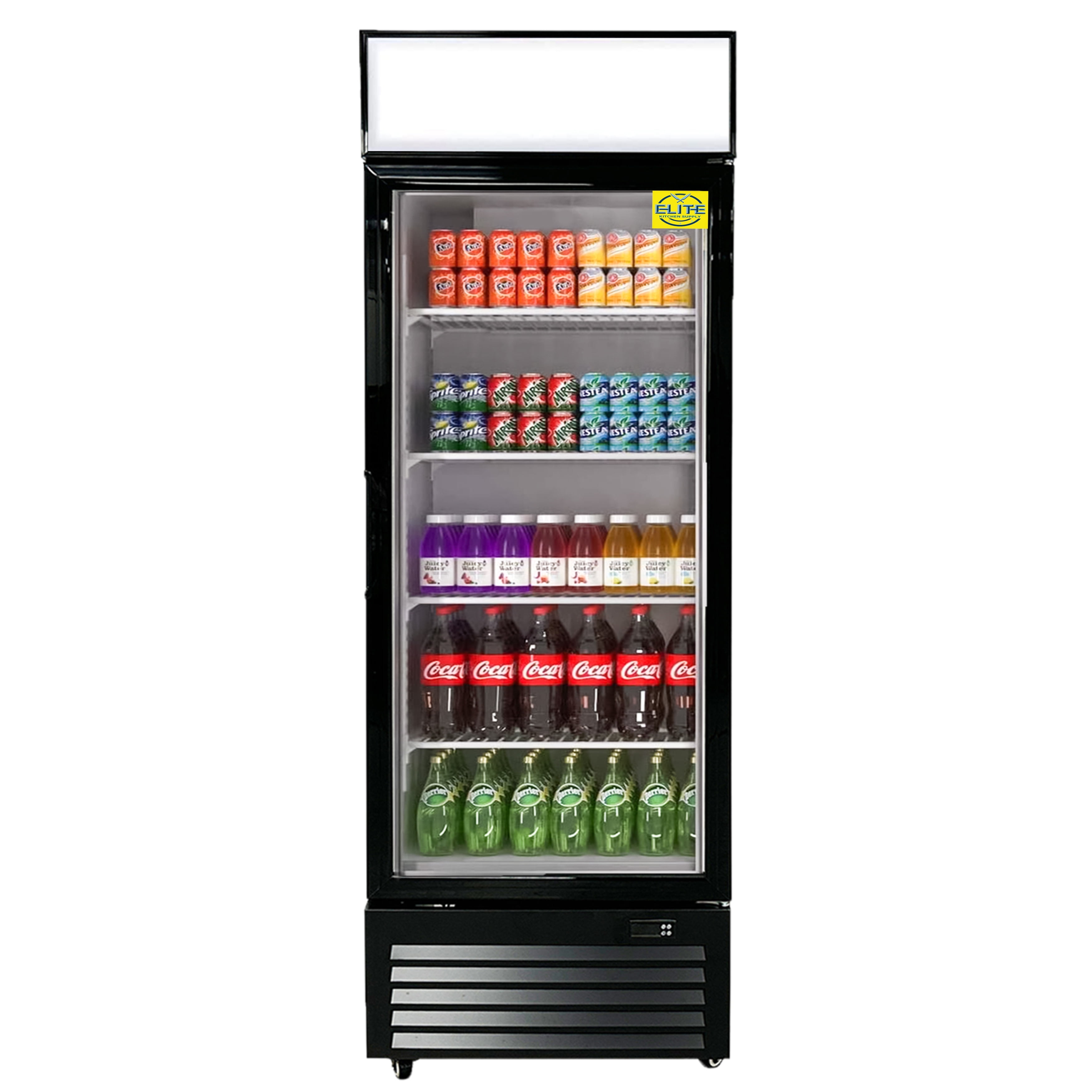 24 in. Commercial Merchandiser Glass Door Refrigerator 16 Cu. Ft ...