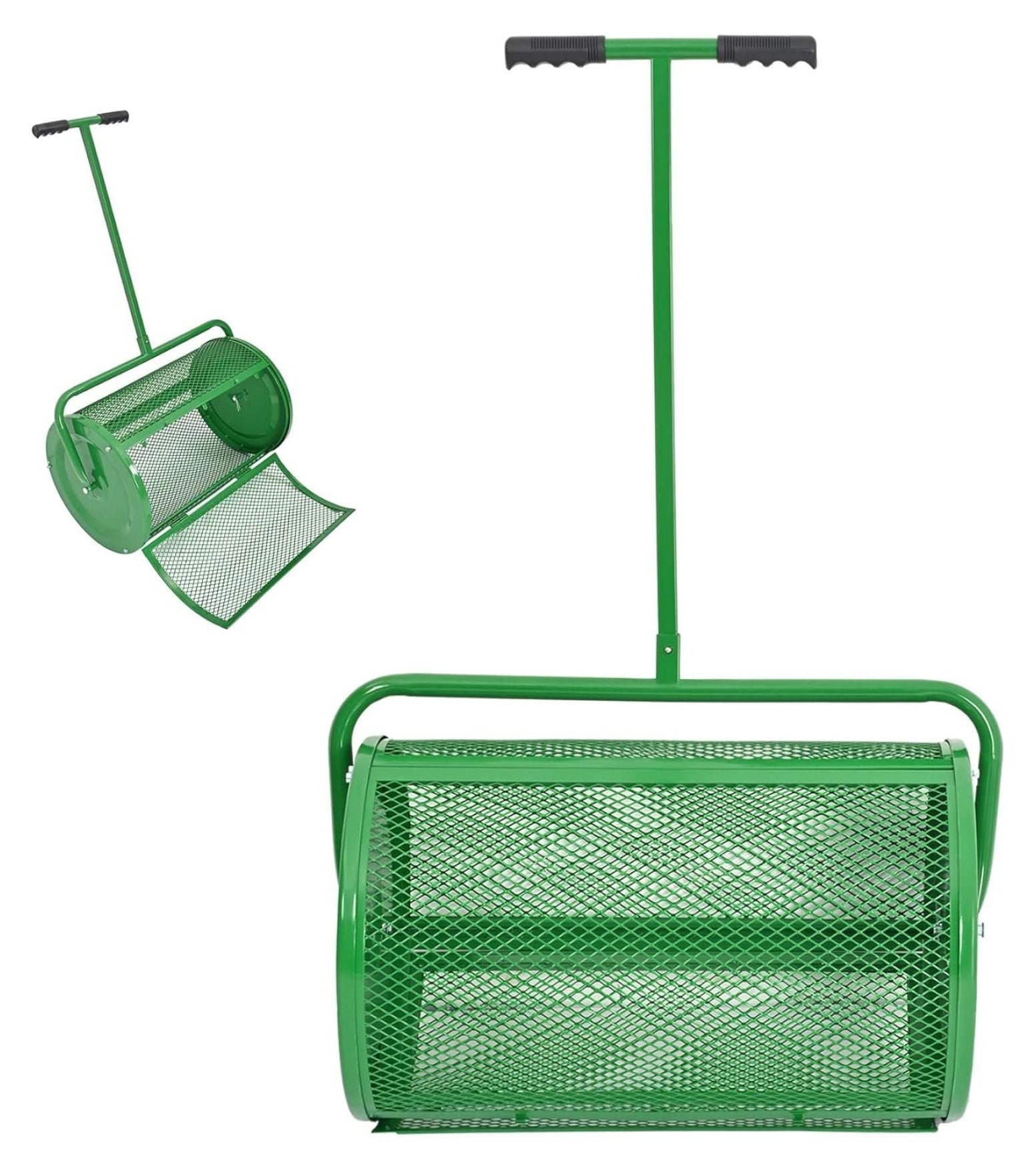 24 in Compost Spreader Peat Moss Spreader T-Shaped Handle for Planting, Seeding Lawn Garden ...