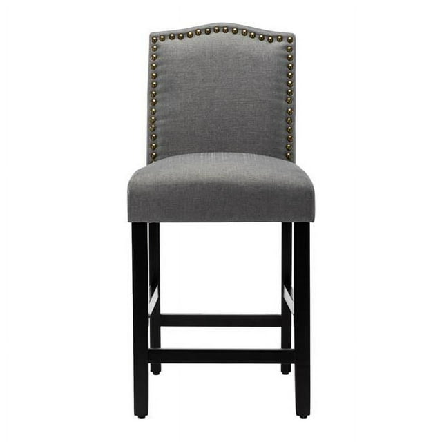 24 in. Counter Height Full Back Fabric Upholstered Bar Stool with ...
