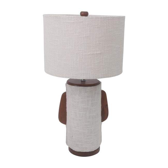 24 in. Ecomix Fabric Table Lamp with Ivory, Ivory & Beige - Walmart.com