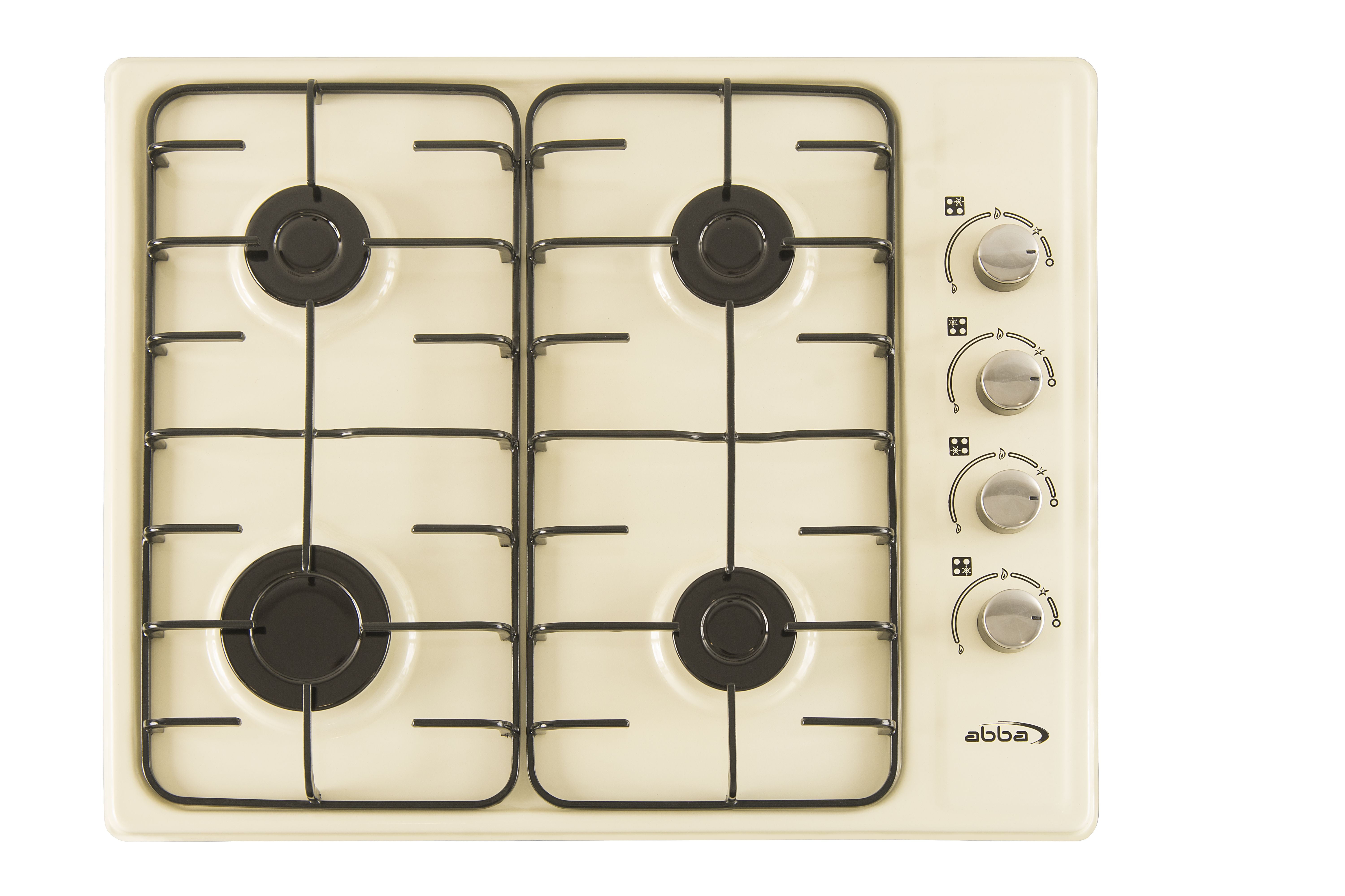 ABBA Retro Gas Cooktop 24-inch with 4 Burners - Cream Color - Walmart.com