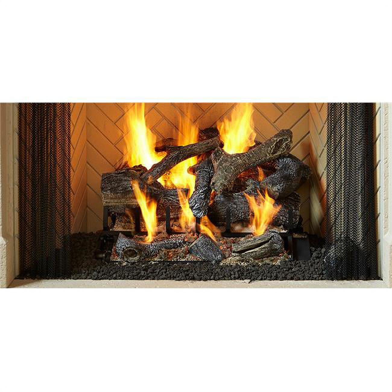 24 in. Fireside Grand Oak Log Set with 3-Tier IPI Hearth Kit - Walmart.com