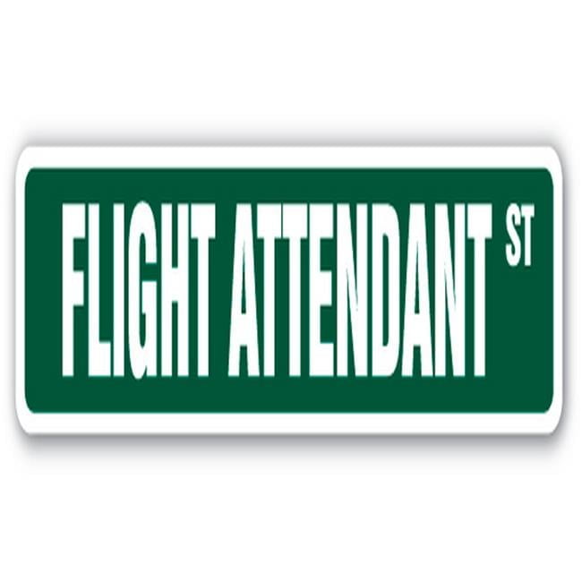 24 in. Flight Attendant Street Sign - Stewardess Airline Cabin Plane ...