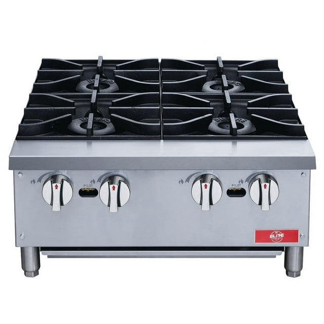 24 in. Four Natural Gas/Propane Burner Commercial Hot Plate/Countertop ...