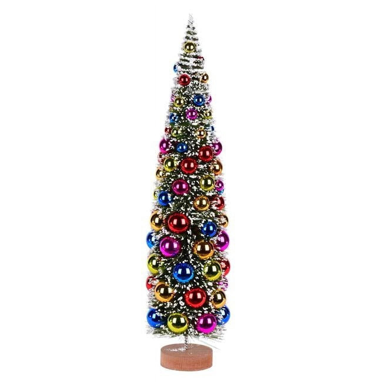24 in. Frosted Green Tree with Multi Balls - Walmart.com