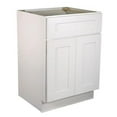 24 In Fully Assembled Kitchen Base Cabinet Shaker White