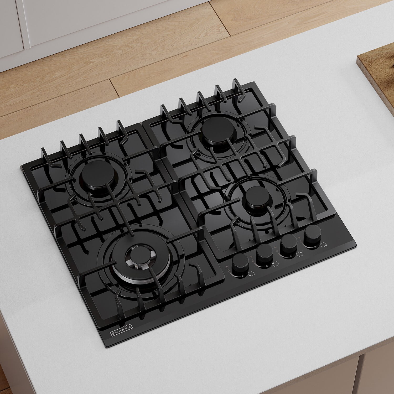 24 in. Gas Stove Cooktop 4 Italy Sabaf Sealed Burners NG/LPG ...