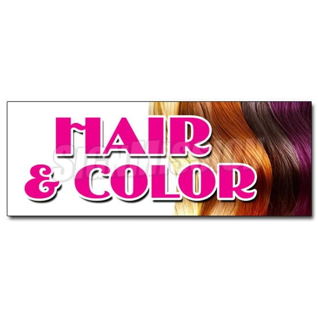 24 in. Hair & Color Decal Sticker - Coloring Manicurist Pedicure Perms ...