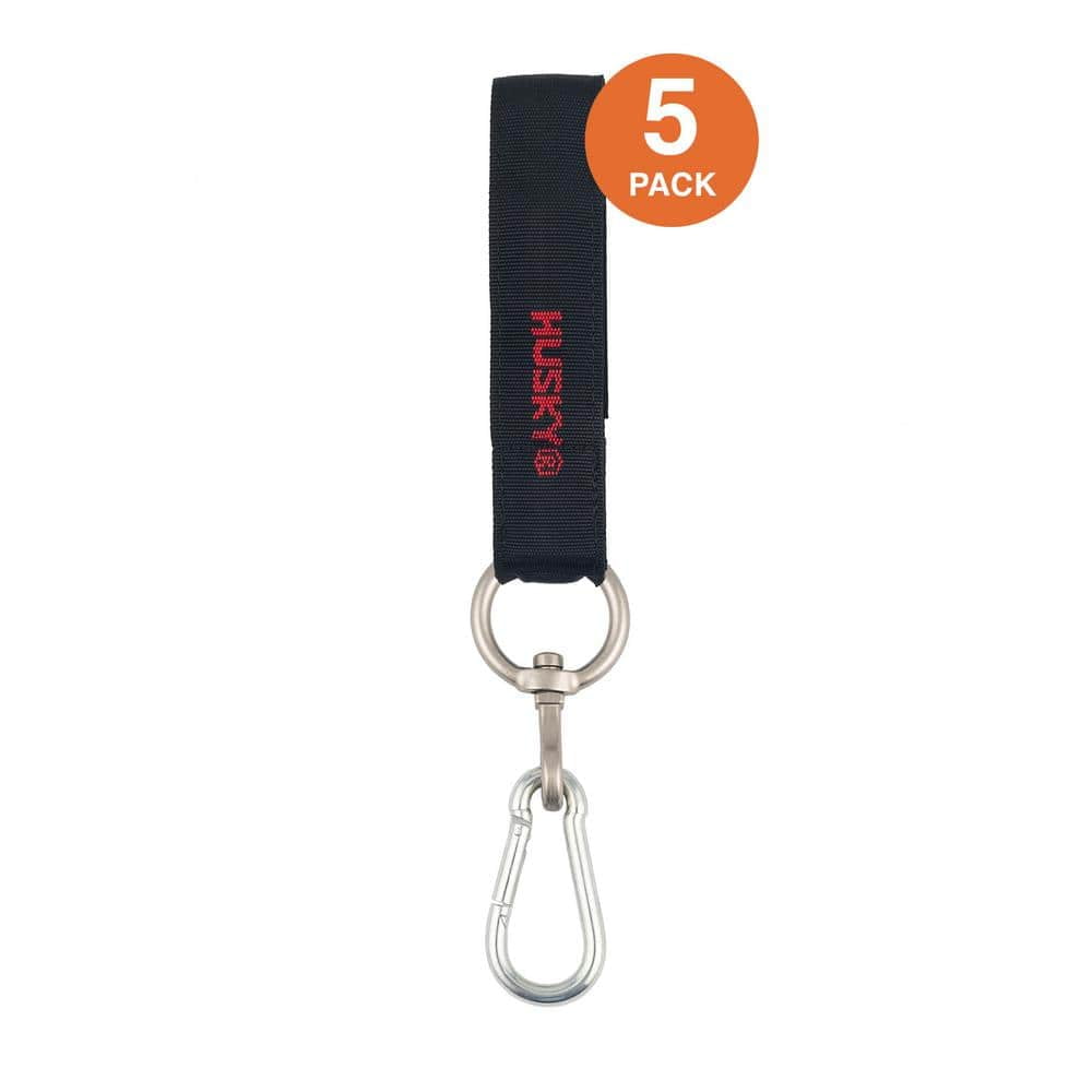 24 in. Heavy-Duty Hanging Carabiner Strap Zinc-Plated Steel with Quick ...