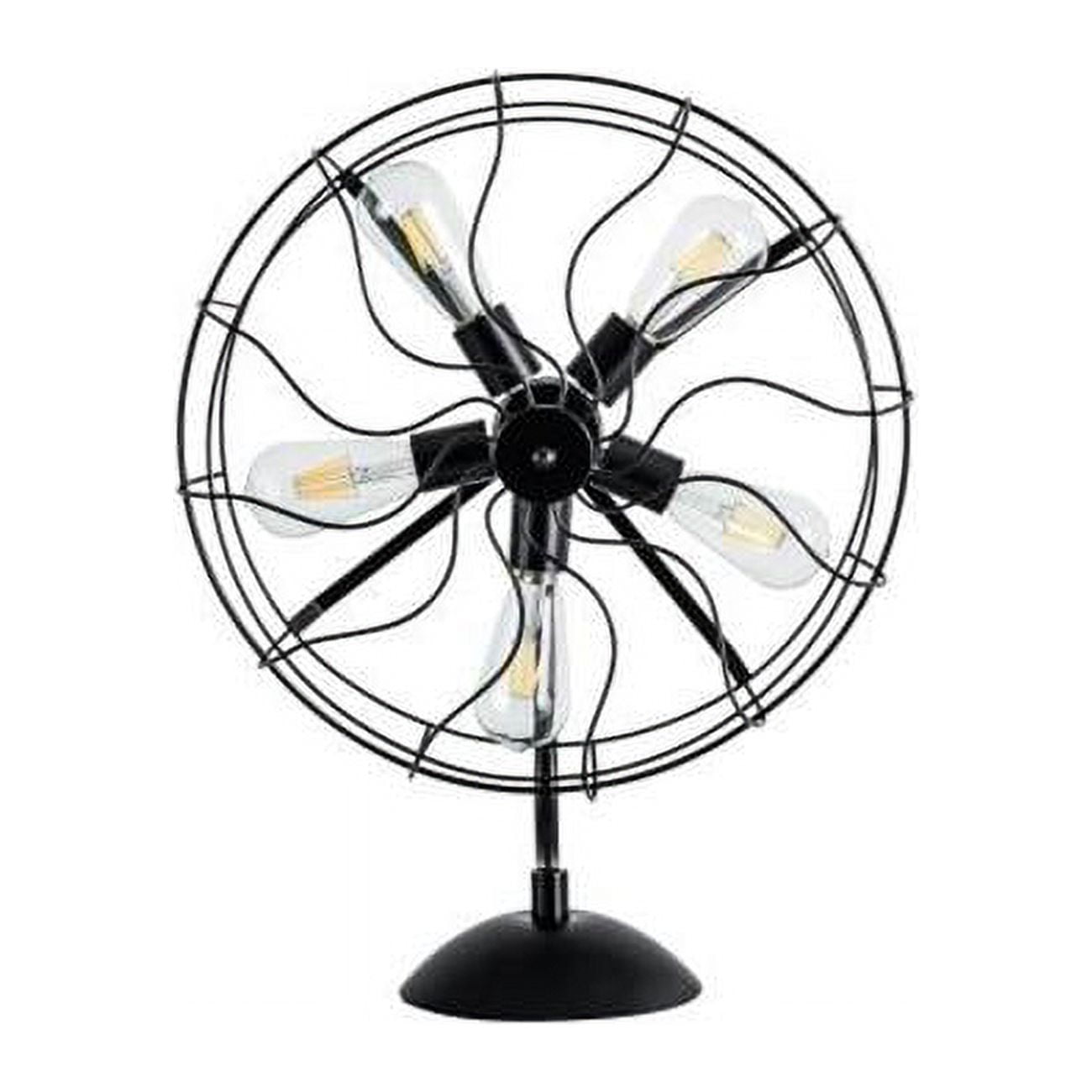 24 in. Industrial Fan Design Metal Table Lamp, Black - Walmart.com