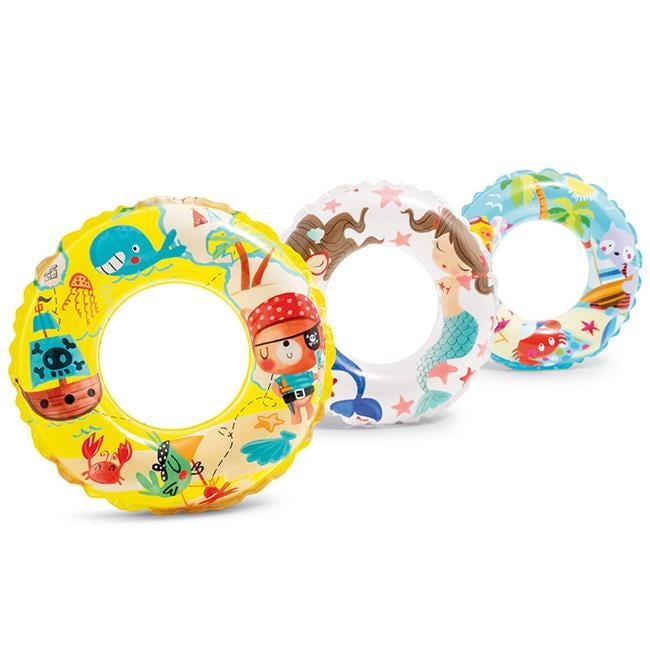 24 in. Inflatable Swim Rings, Assorted Print - Case of 36 - Walmart.com