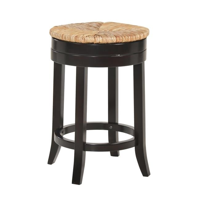24 in. Irving Swivel Rush Seat Counter Stool, Espresso - Walmart.com