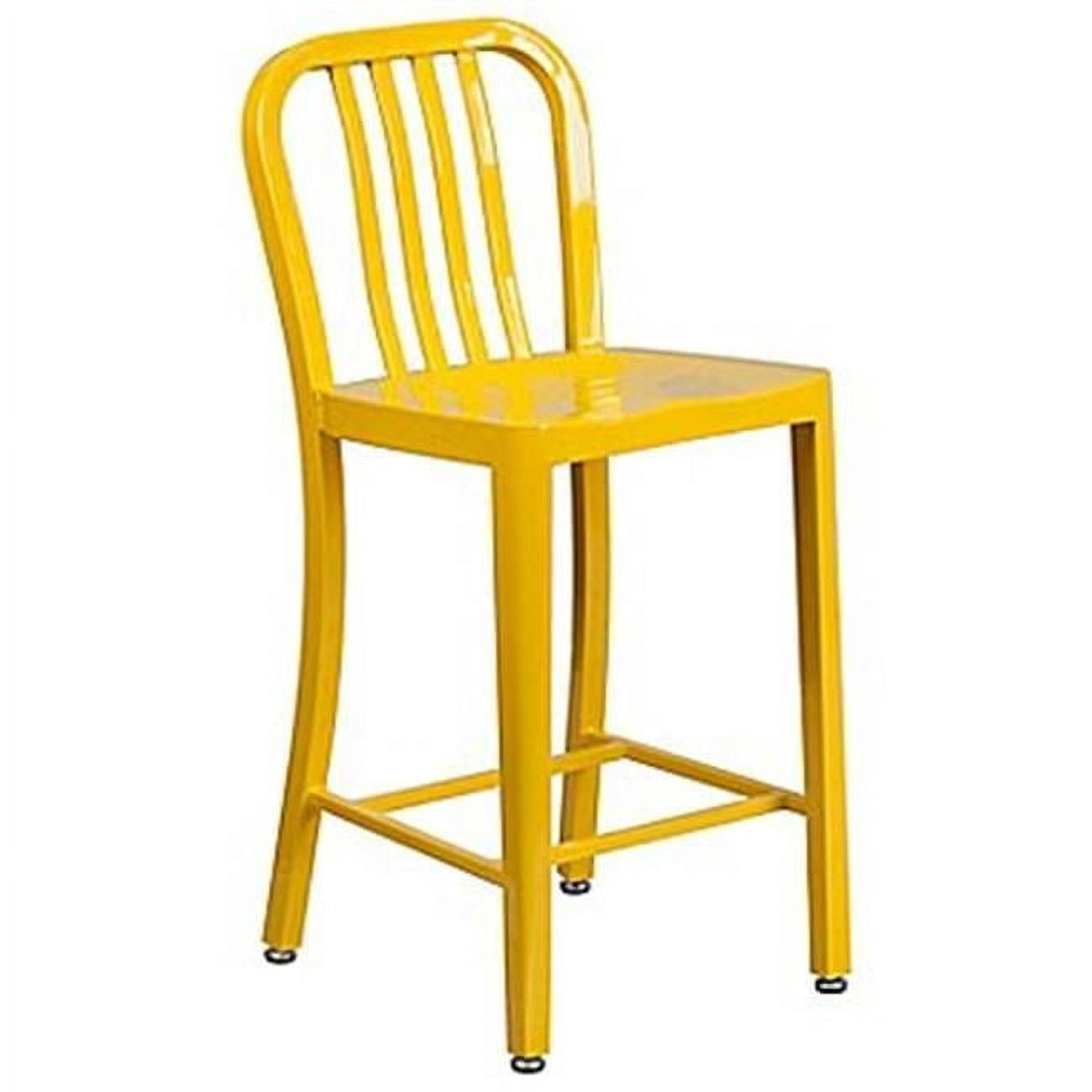 24 in. Metal Dining Counter Stool - Yellow - 24in. - Walmart.com