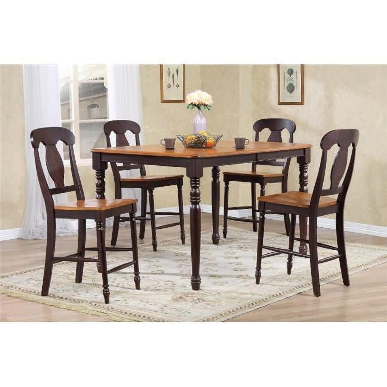 24 in. Napoleon Back Counter Stool, Whiskey Seat & Mocha Frame ...