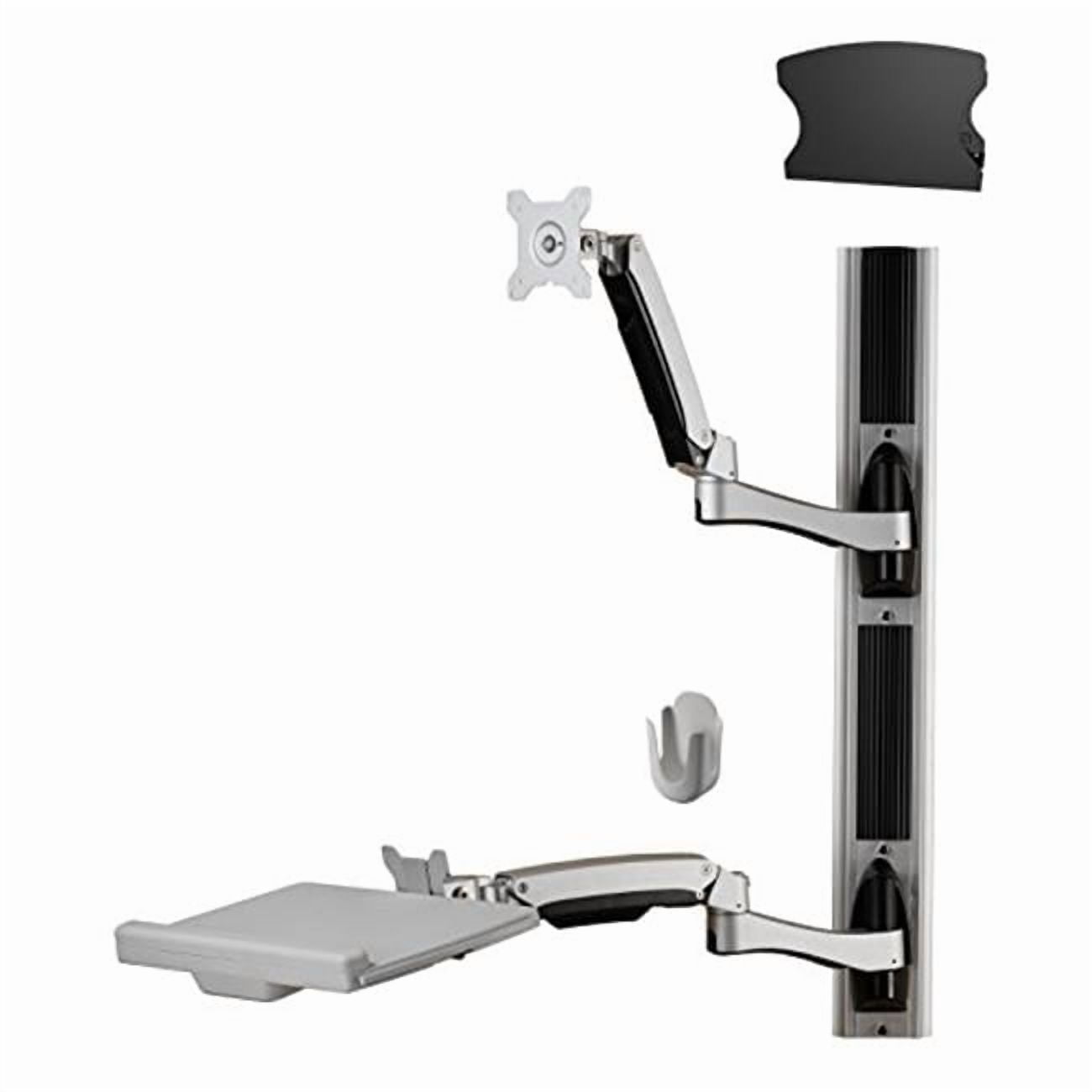 24 in. Sit Stand Combo Wall Mount for for Keyboard, CPU & Mouse ...