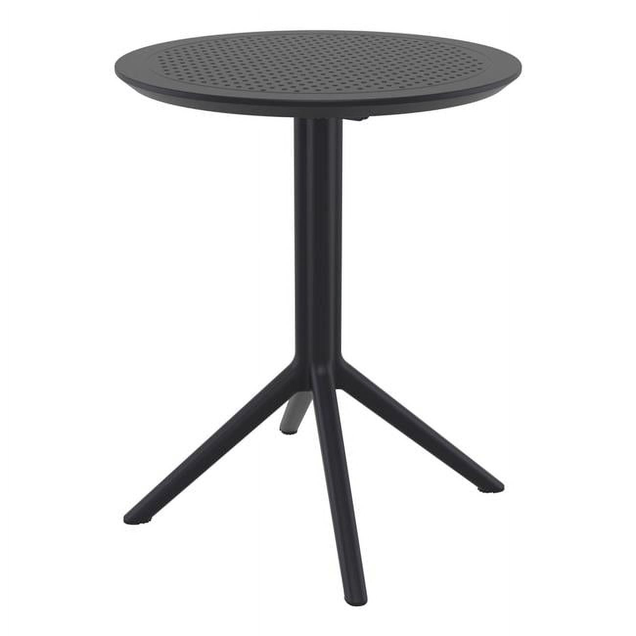 24 in. Sky Round Folding Table, Black - Walmart.com