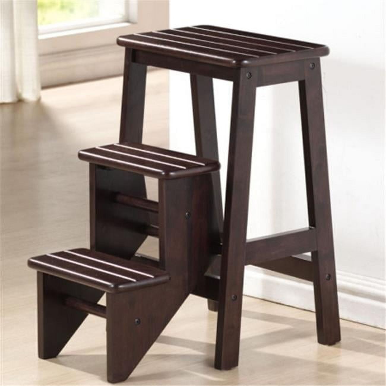 24 in. Step Stool - Cappuccino - Walmart.com
