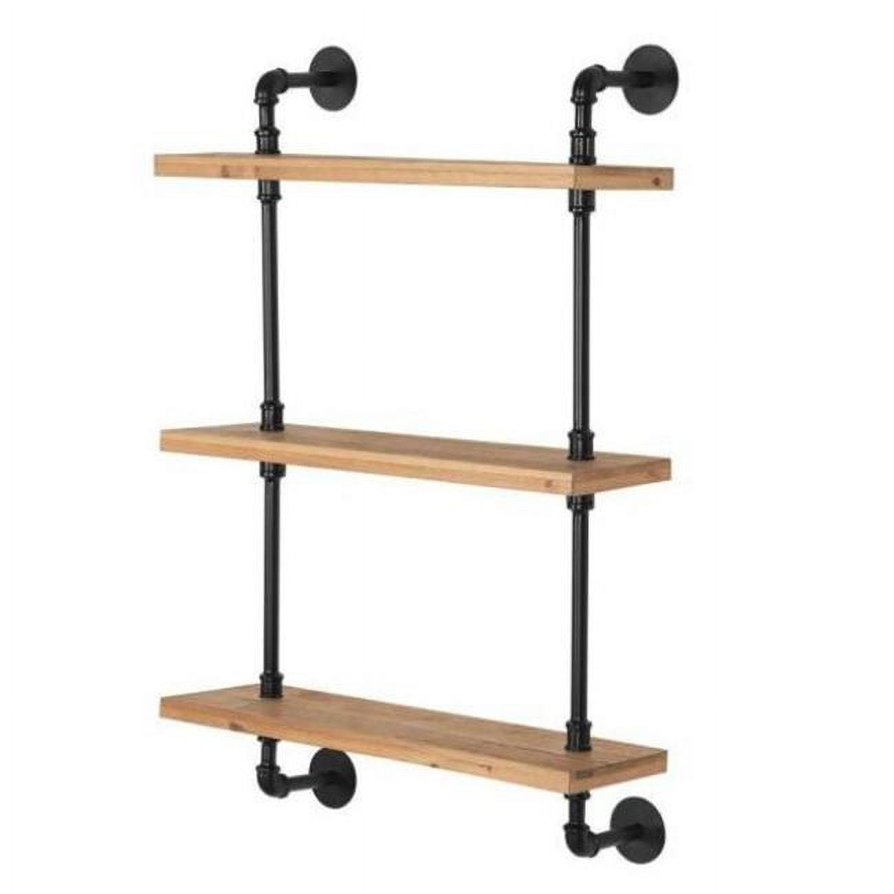 24 in. Three Shelves Solid Wood Wall Mounted Shelving Unit - Walmart.com