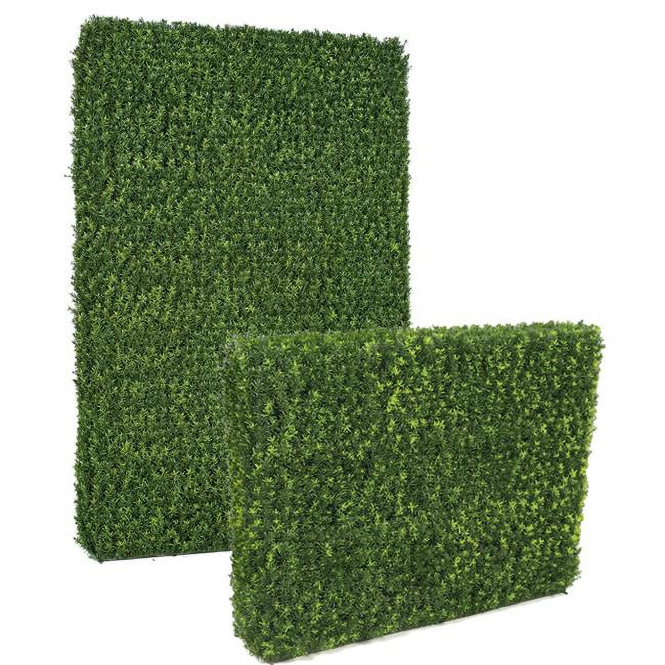 24 in. UV Artificial Outdoor Taxus Yew Hedges, Light Green - Walmart.com