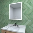 24 in. W x 30 in. H Rectangular Silver Aluminum Recessed/Surface Mount ...