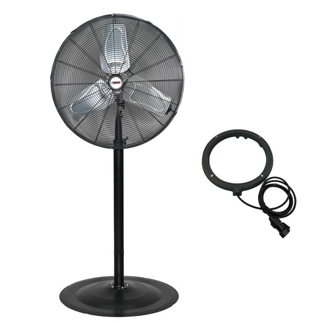 24 in. Waterproof Non Oscillating Fan with Misting Attachment - Walmart.com