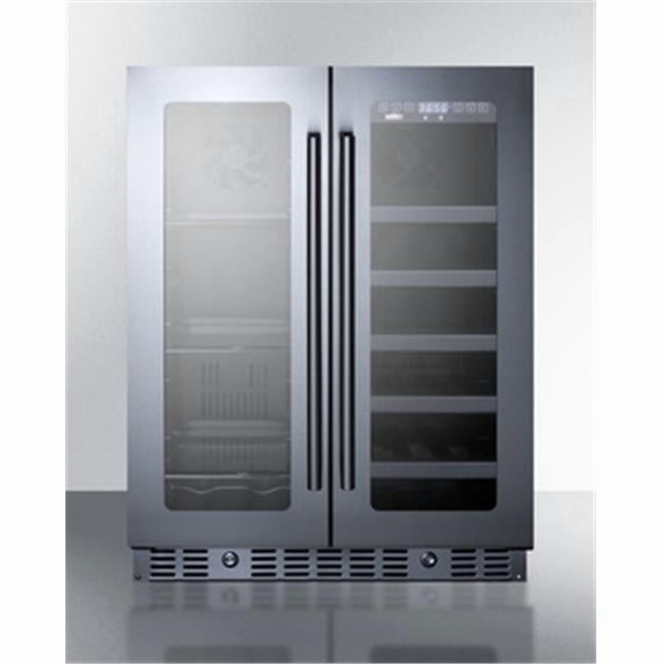 24 in. Wide ADA Compliant Built-in Undercounter French Door Wine ...
