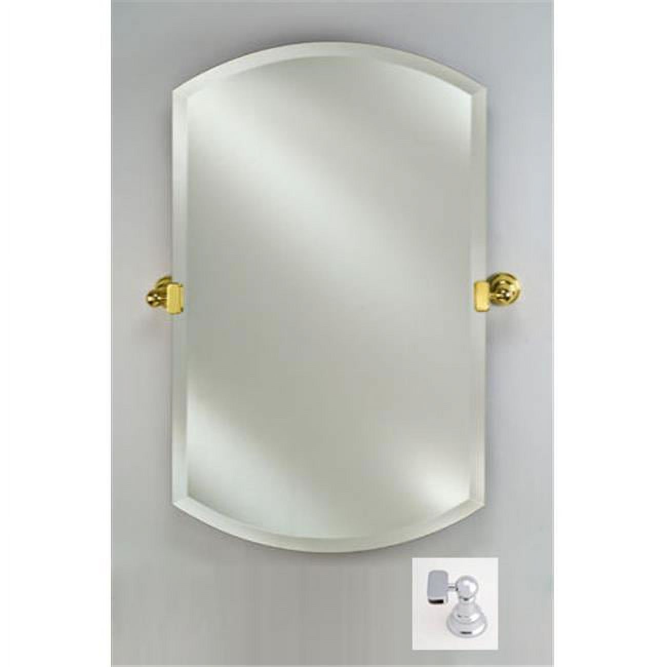 24 in.x 38 in.Double Arch Frameless Mirror with Tilt Brackets ...