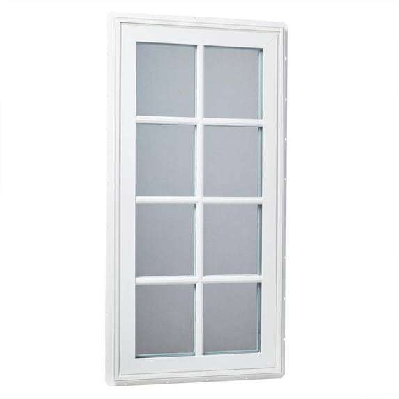 24 in. x 48 in. Right-Hand Vinyl Casement Window with SDL Outside Grids ...