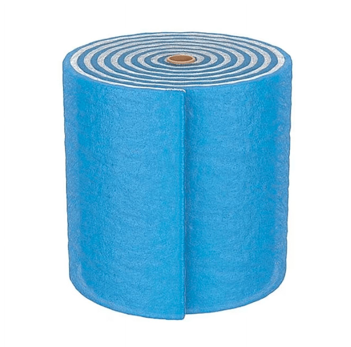 24 in x 90 ft x 1 in Polyester Air Filter Roll MERV 7, Blue/White ...