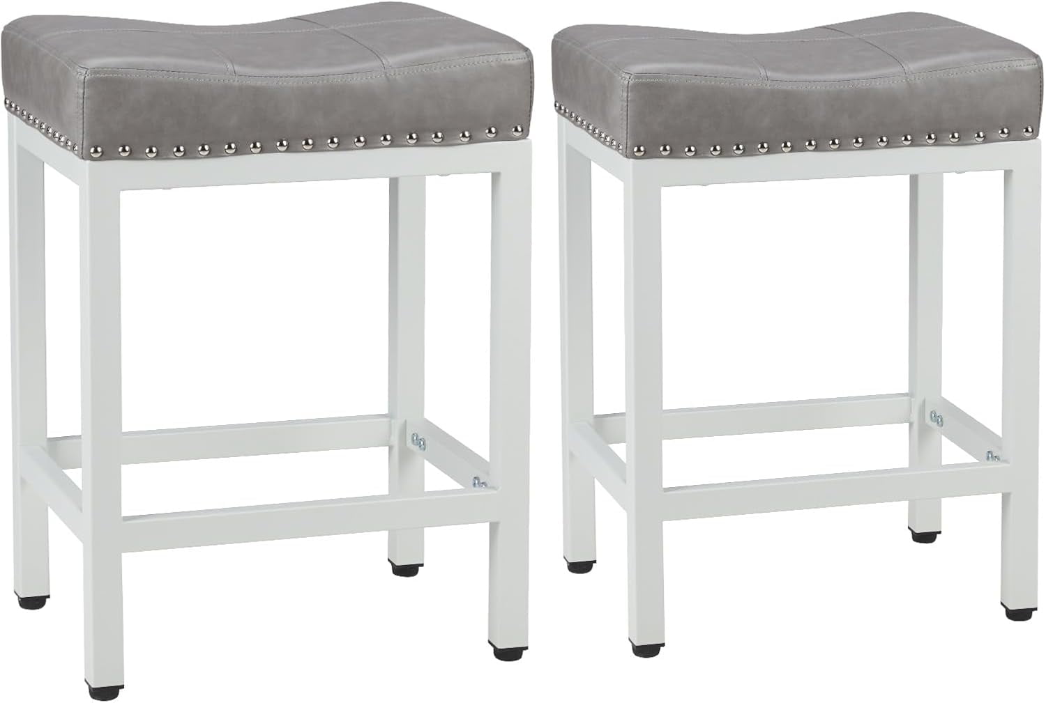 24 inch Bar Stools Set of 2, Upholstered Modern Counter Height Bar ...