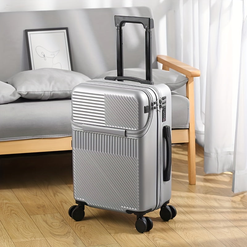 24-inch Casual ABS+PC Hybrid Carry-on Luggage with Spinner Wheels - USB ...