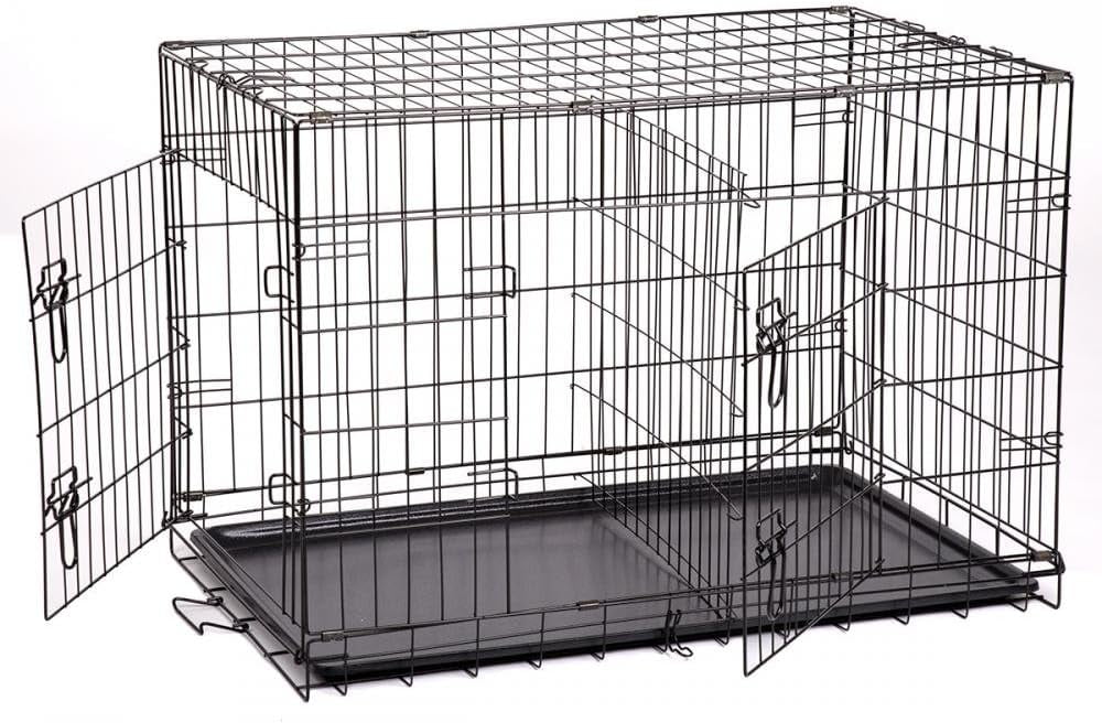 24 inch Dog Crate Small Medium Dog Crate with Dog Crate Tray,Outdoor ...