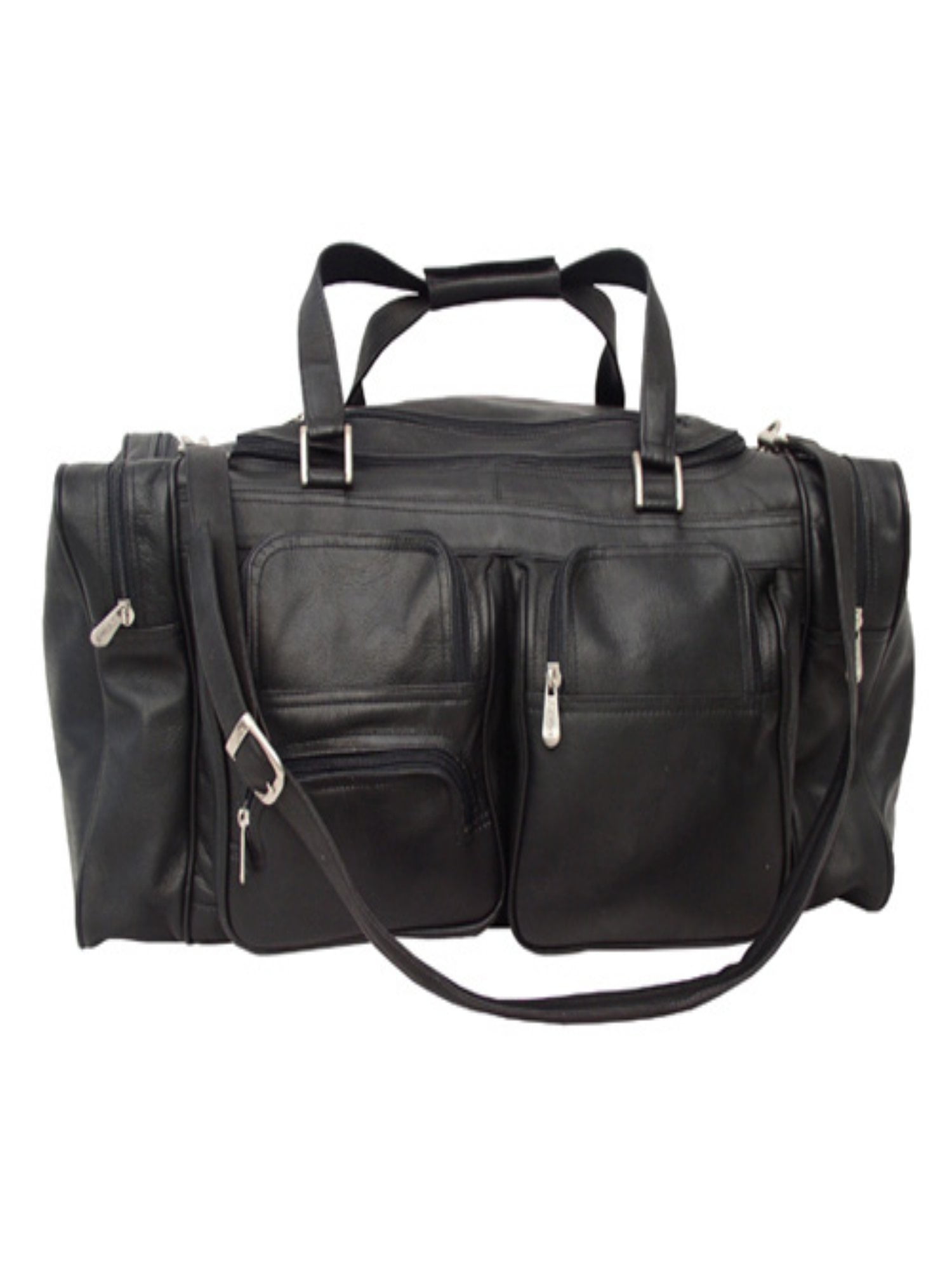 Free Shipping! Piel Leather 24 inch Duffel with Pockets, Full Grain ...