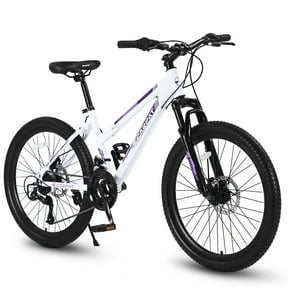Huffy Scout Hardtail Mountain Bike, 24" Wheels, 21-Speeds, Disc Brakes ...