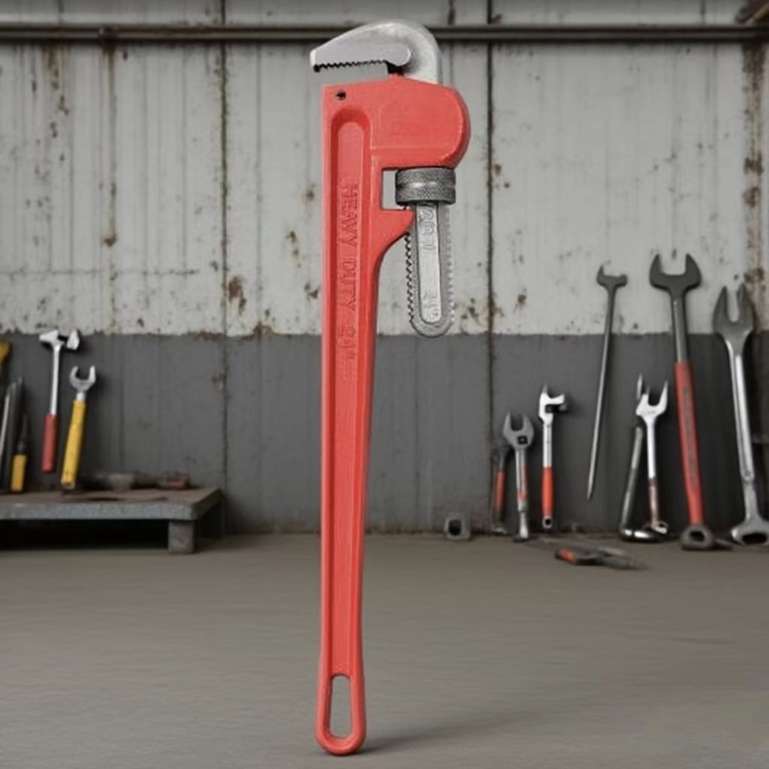 24 - inch Heavy - Duty Adjustable Straight Wrench for Pipe Maintenance ...