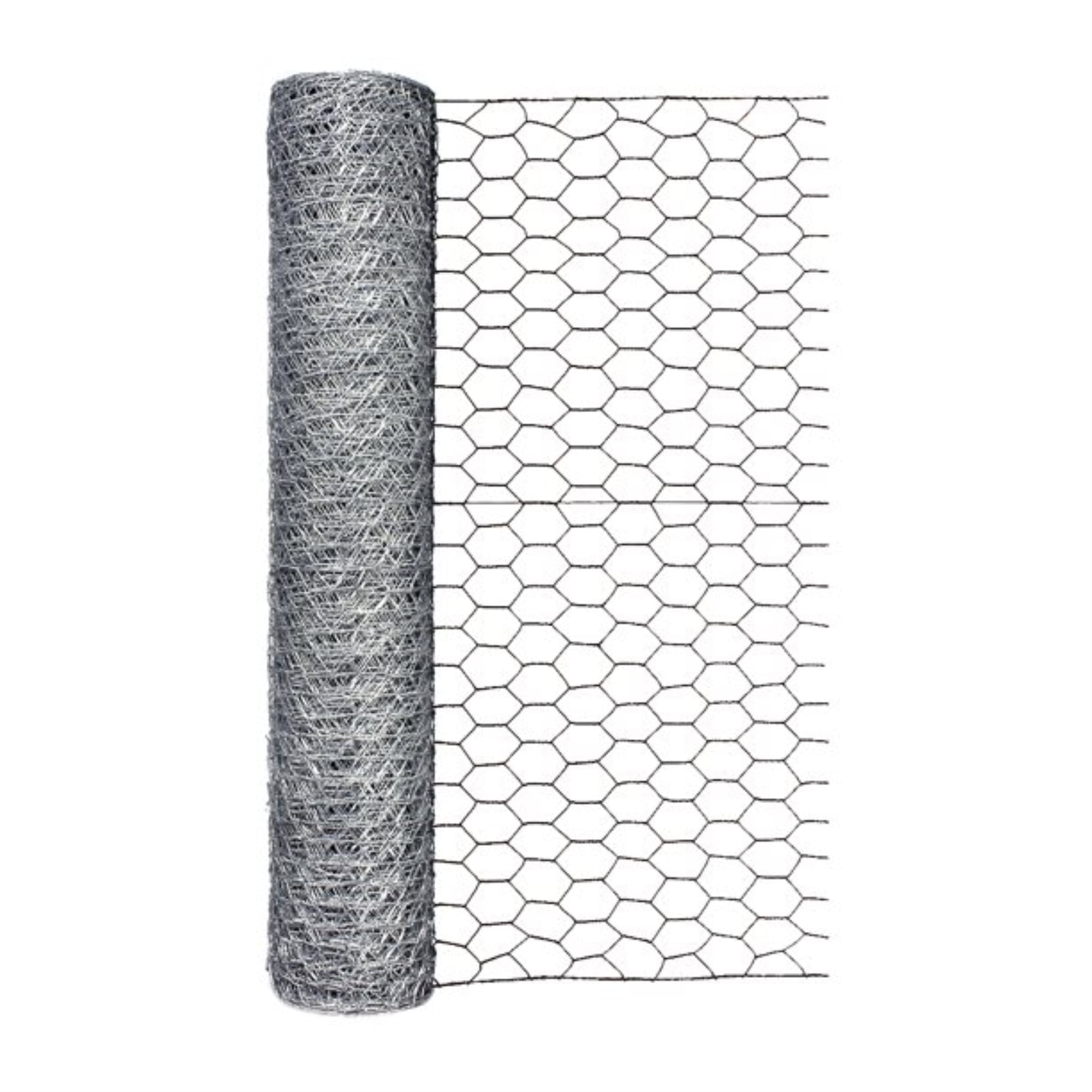 24-inch Height x 50-foot Length Gray Chicken Wire with 1-inch Openings ...