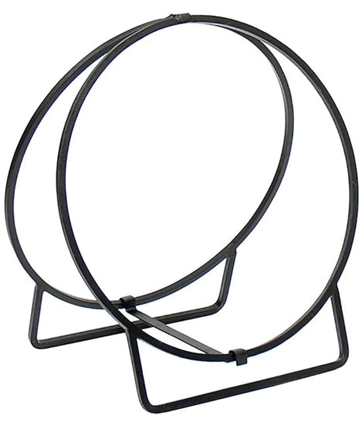 24-inch Hoop Log Fire Wood Holder, Black Powder Coated - Walmart.com