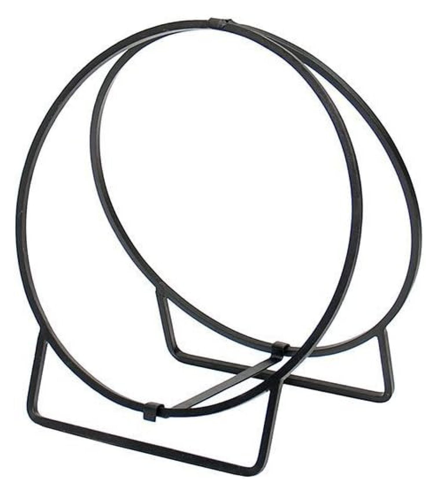 24-inch Hoop Log Fire Wood Holder, Black Powder Coated - Walmart.com