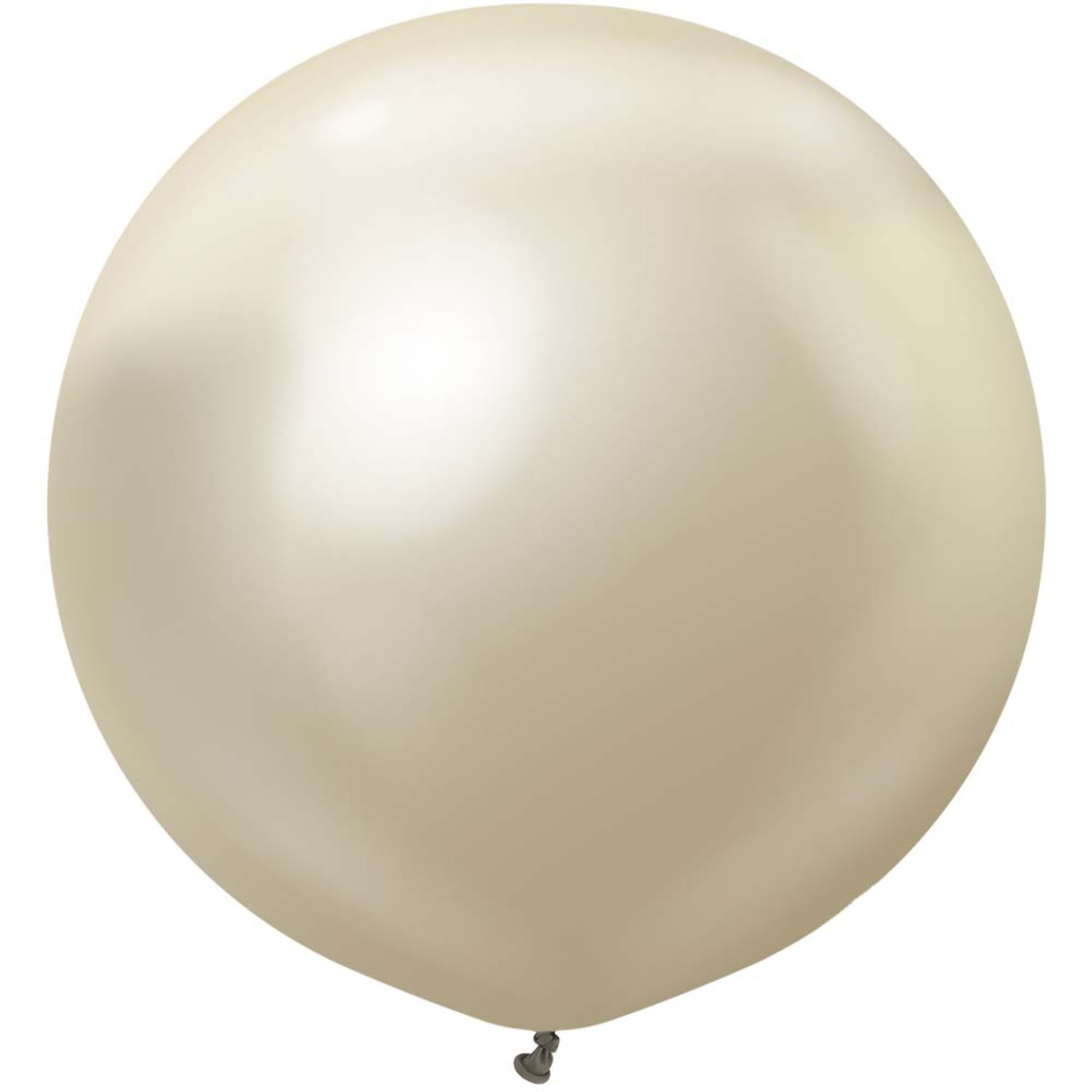 24 inch Kalisan Mirror White Gold Latex Balloons (2 Pack) - Party ...
