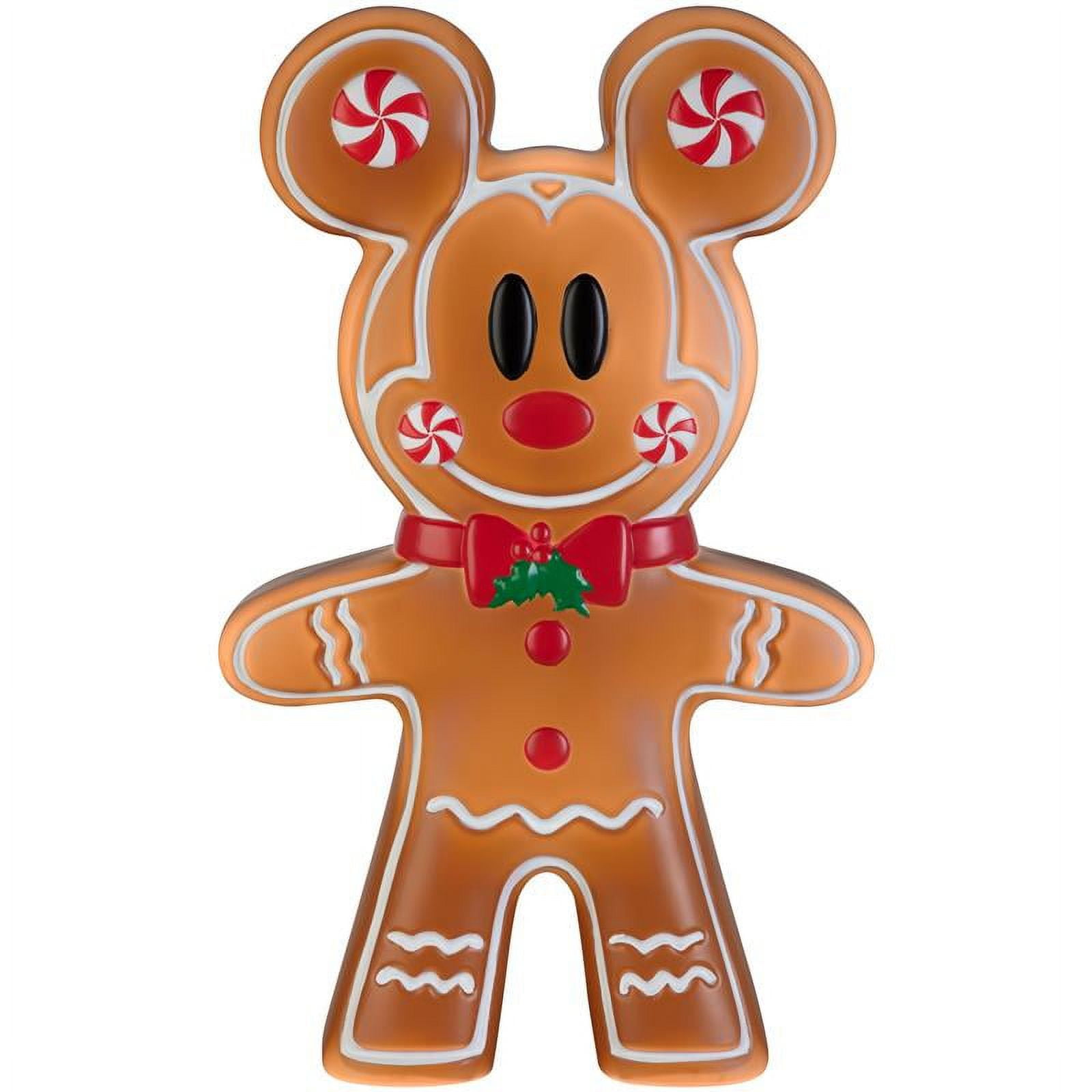 Disney 24 inch LED Lighted Gingerbread Mickey Mouse Blow Mold for Outdoor Holiday Decorations ...