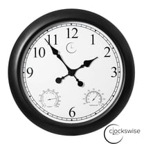 Outdoor Clock for Patio Large Waterproof with Thermometer - 18 inch ...