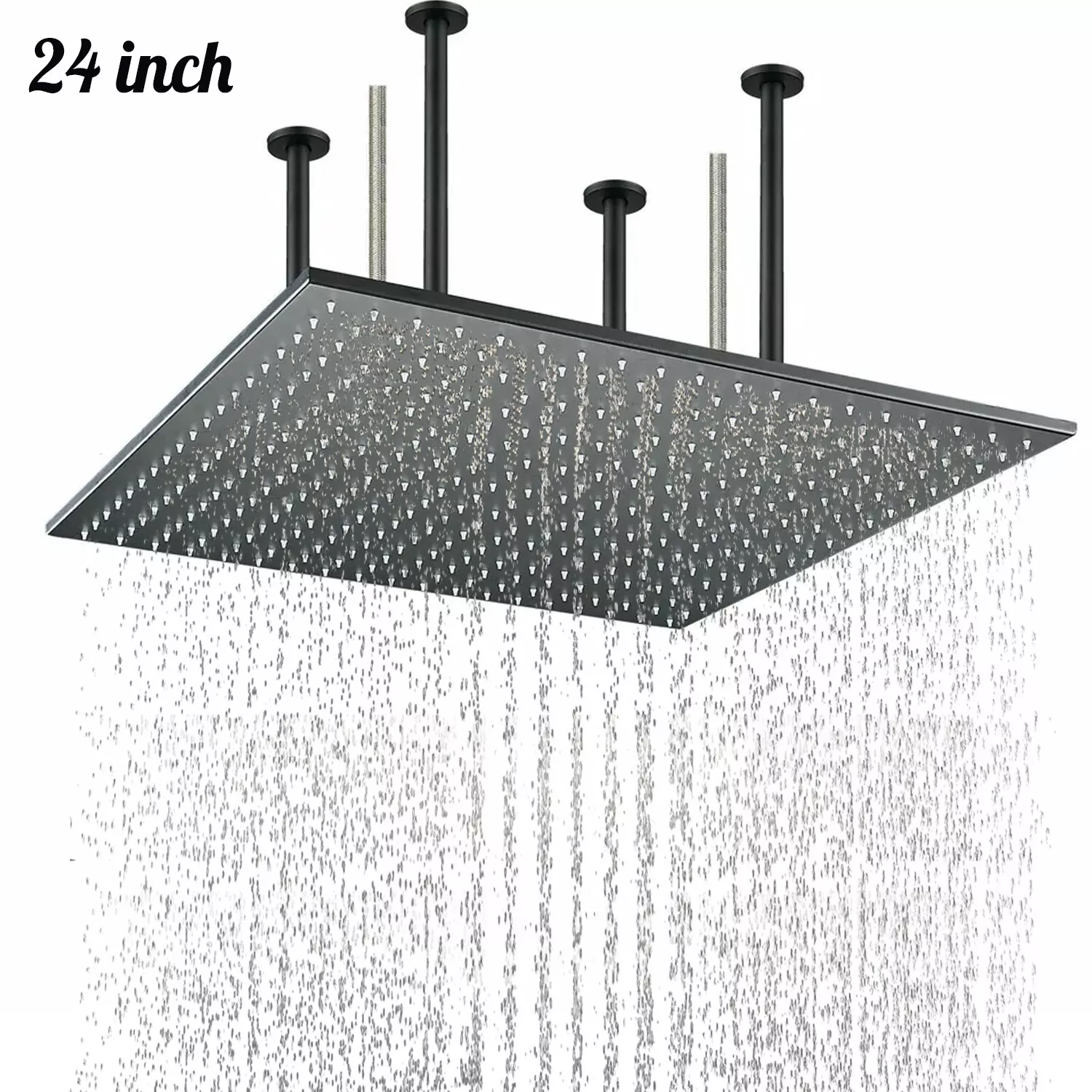 24 inch Large Rainfall Shower Head Stainless Steel Ceiling High ...