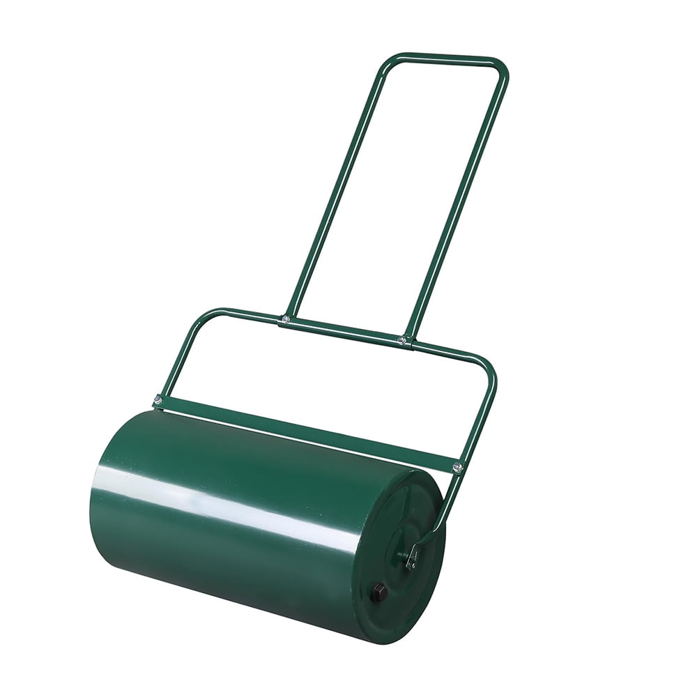 24 inch Lawn Roller, 16 Gallon Sturdy Water Filled Pull Behind Garden ...