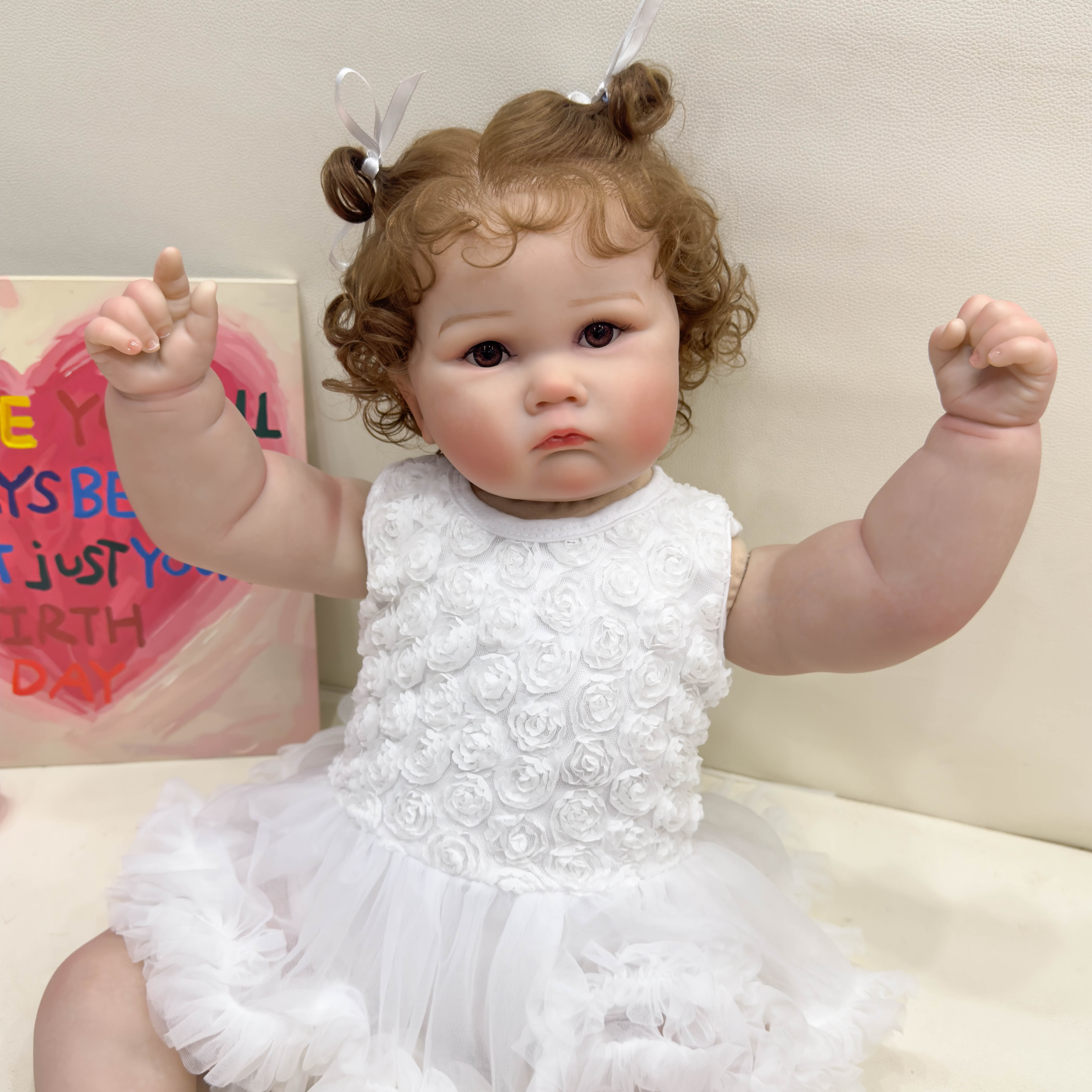 24 inch Lifelike Reborn Baby Dolls Cloth Body Vinyl Limbs Chubby ...