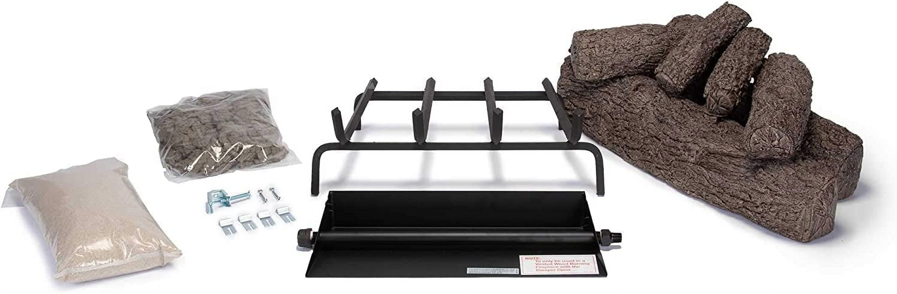 24-inch Live Oak Gas Log Set with Vented and Gas Connection Kit ...