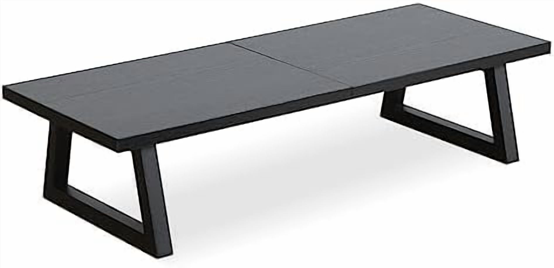 24 inch Monitor Stand Riser, Black Wood & Steel Computer Monitor Stand ...