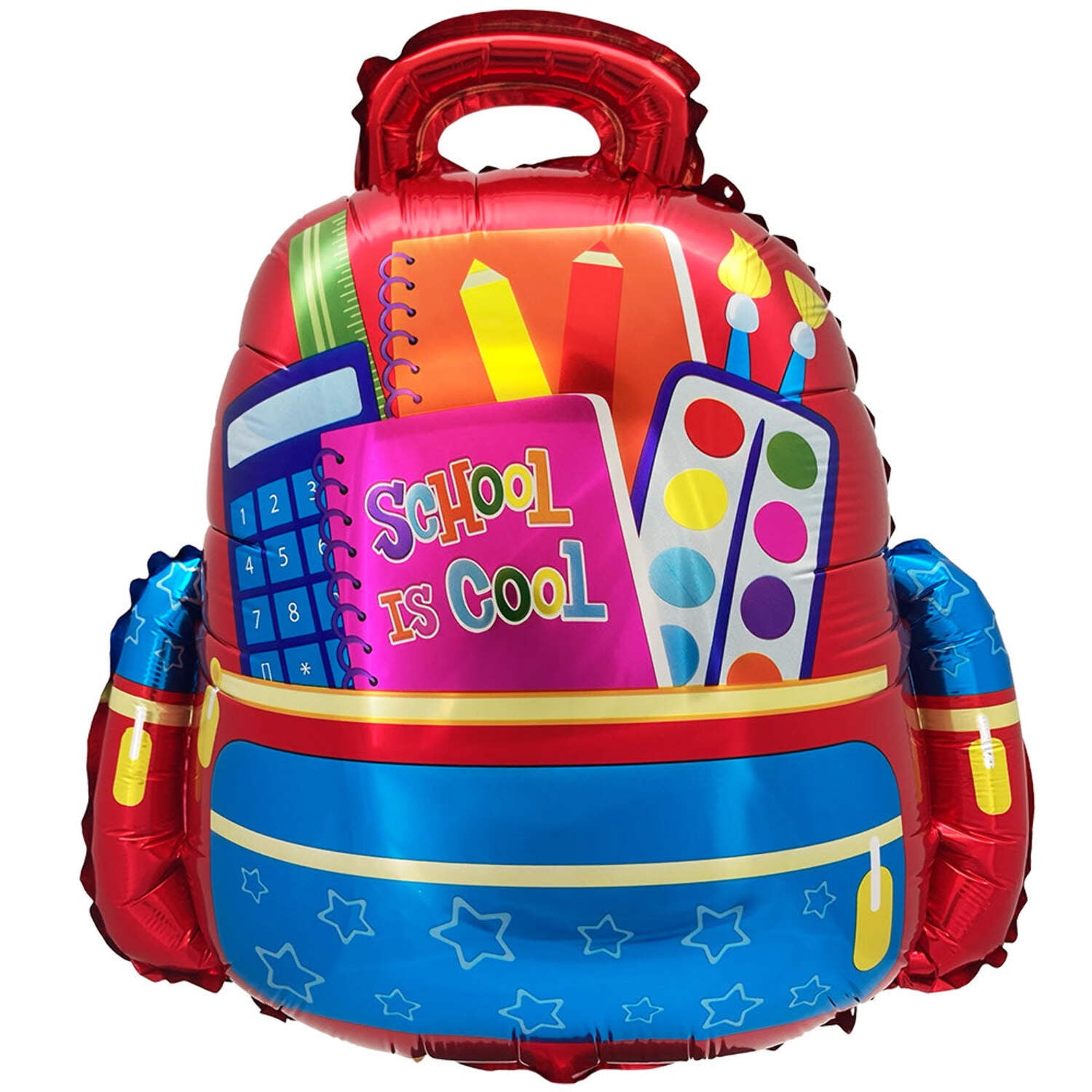24 inch Party Brands School Is Cool Backpack - Red Foil Mylar Balloon ...