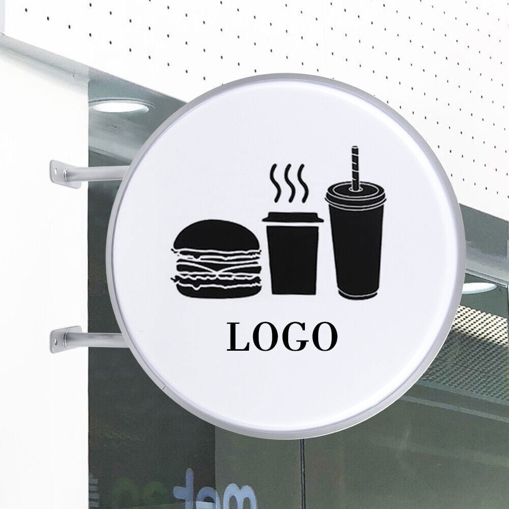 24 inch Round LED Advertisment Projecting Light Box Blank Sign Double ...
