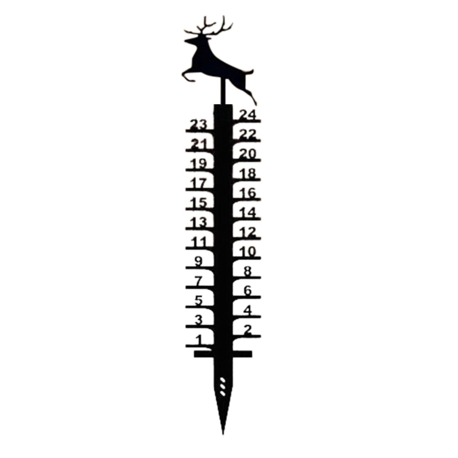 24 inch Snow Gauge Outdoor,Snowflake Iron Art Snow Gauge for Yard,Metal ...