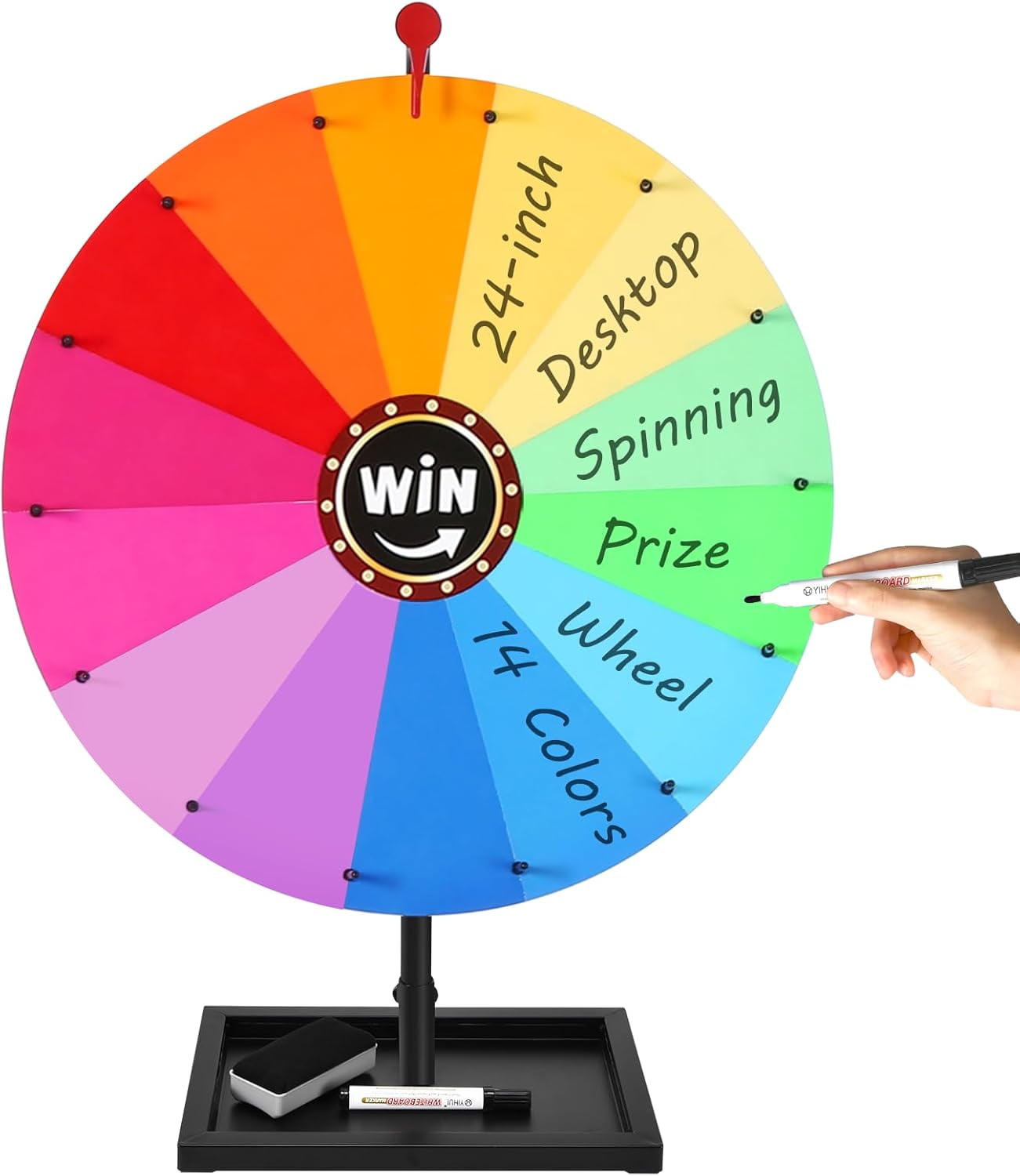 24-inch Tabletop Spinning Prize Wheel, Spin Doodle Game Spinner ...